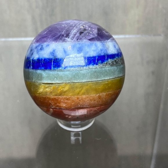 Accents | Chakra Crystal Ball Sphere Orb Rainbow | Poshmark